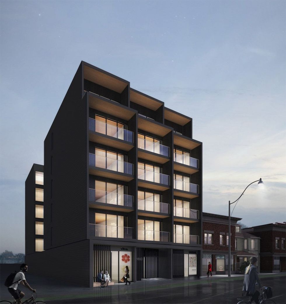 'Elegant and Minimal' Mass Timber Mid-Rise Proposed for Junction Triangle