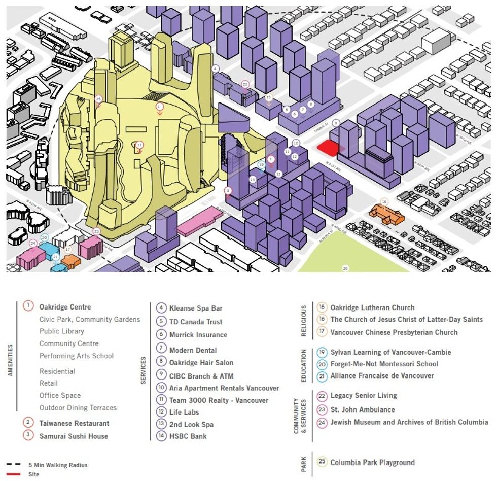 PCI Developments Proposes 15-Storey Building In Oakridge, Vancouver