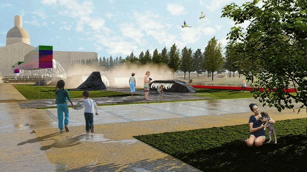 3 Possible Designs for New $20M Alberta Legislature Wading Pool