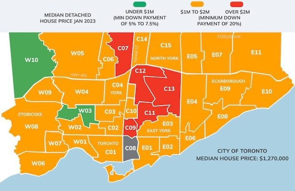 Toronto Neighbourhoods With Detached Homes Under $1M