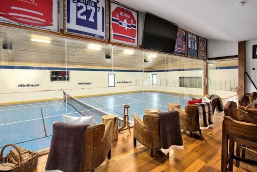This Stunning Collingwood Chalet Features a Full Hockey Arena